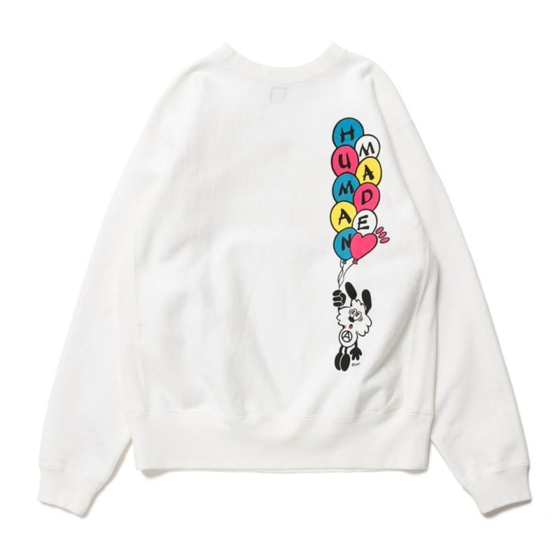 Human Made X Verdy Vick Crewneck Sweatshirt - White | Editorialist