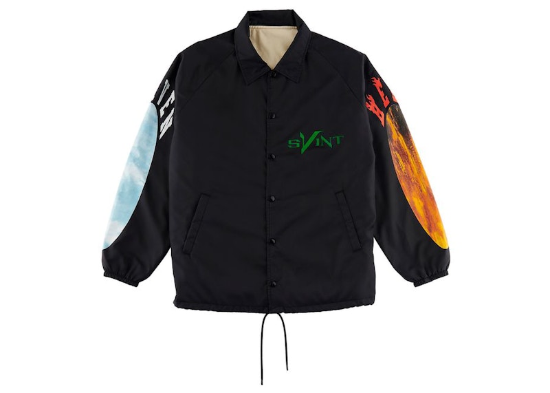 m*7様 SAINT Mxxxxxx x VLONE Coach Jacket Saint Mxxxxxx X Vlone Skull Coach Jacket In Black | Editorialist
