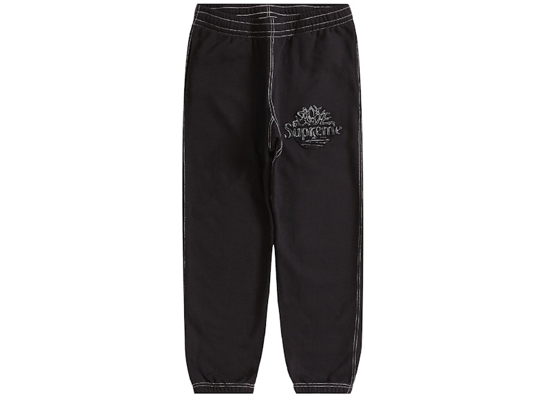 Supreme Contrast Cutout Sweatpant - Black | Editorialist