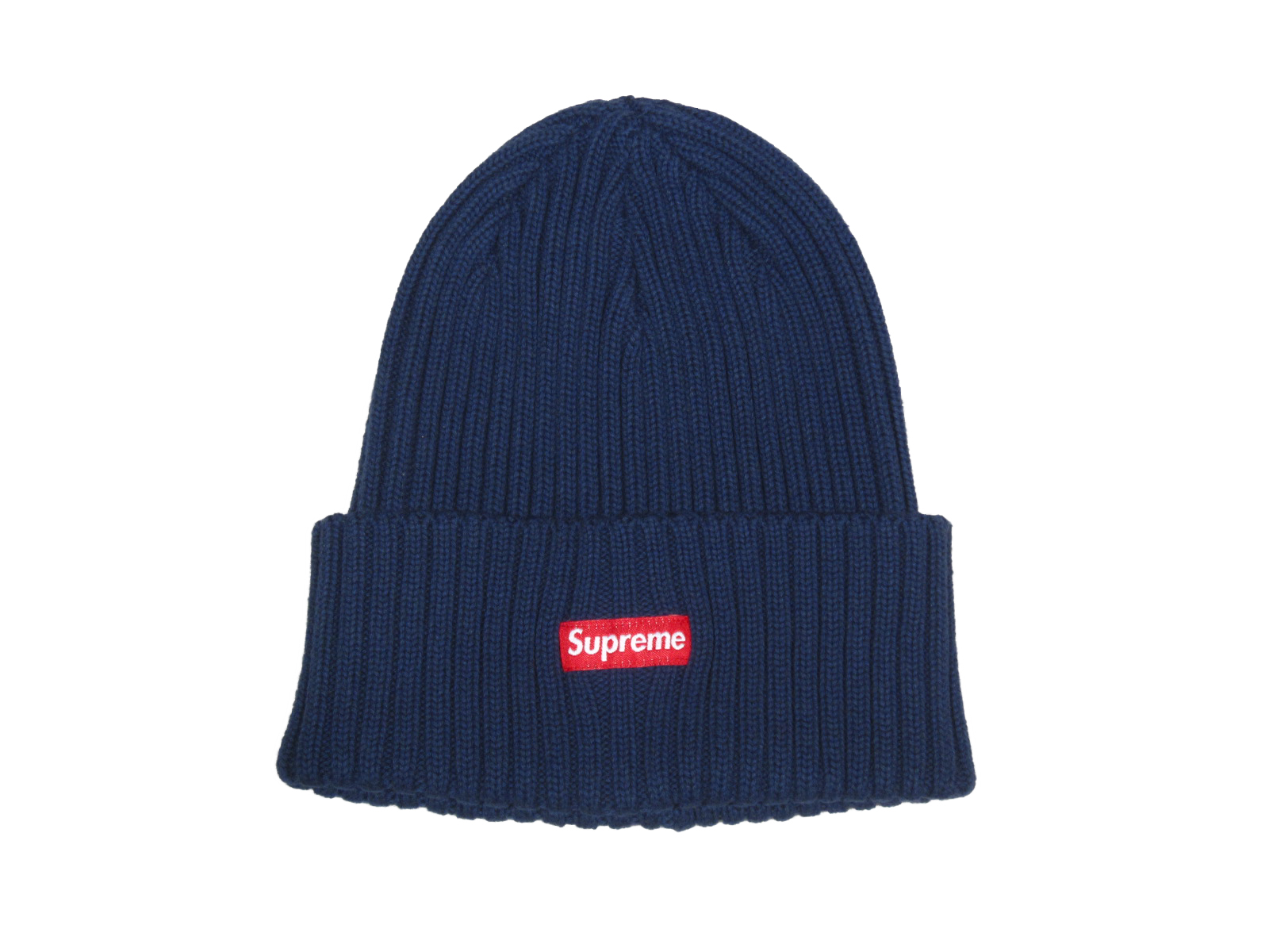 Supreme Overdyed Ribbed Beanie - Navy Blue | Editorialist