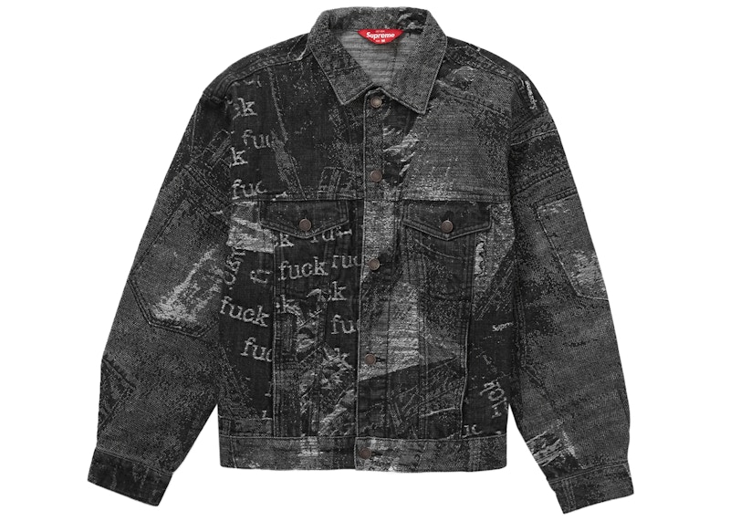 Supreme X Smurfs Denim Trucker Jacket - Black | Editorialist