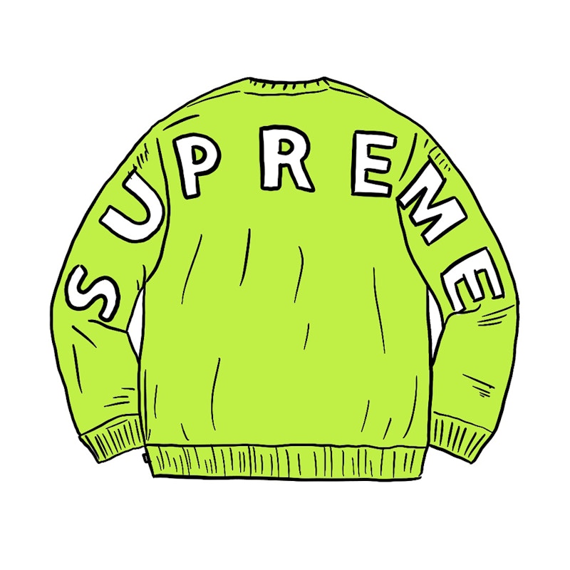 Supreme Back Logo Sweater - Green | Editorialist