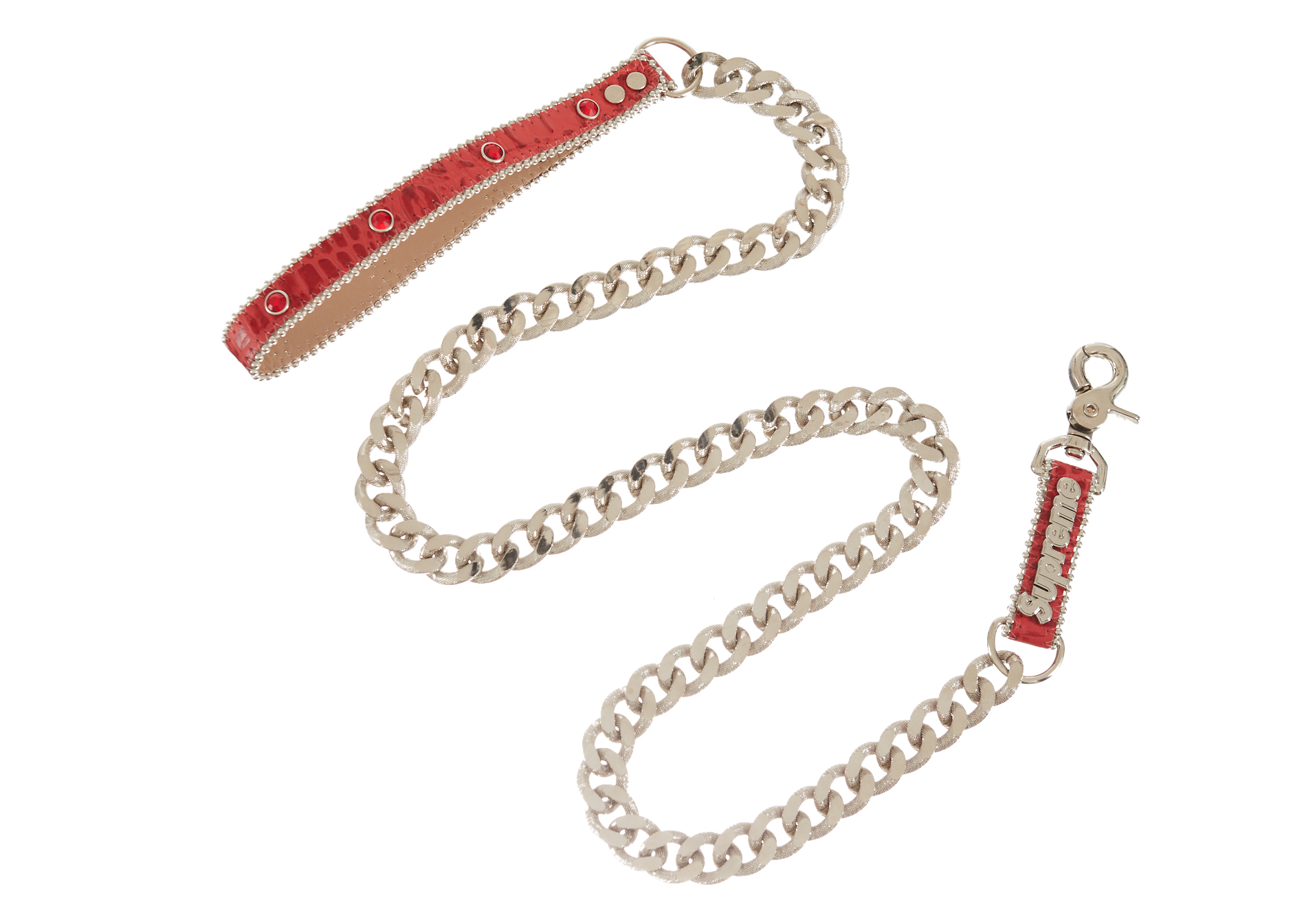Supreme B.B. Simon Studded Dog Collar - Red | Editorialist