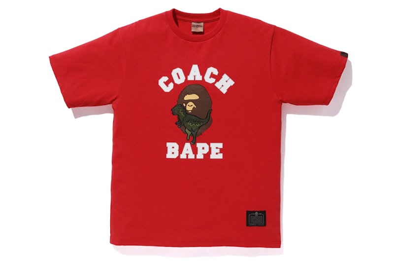 A Bathing Ape X Coach Rexy Tee Shirt - Red | Editorialist