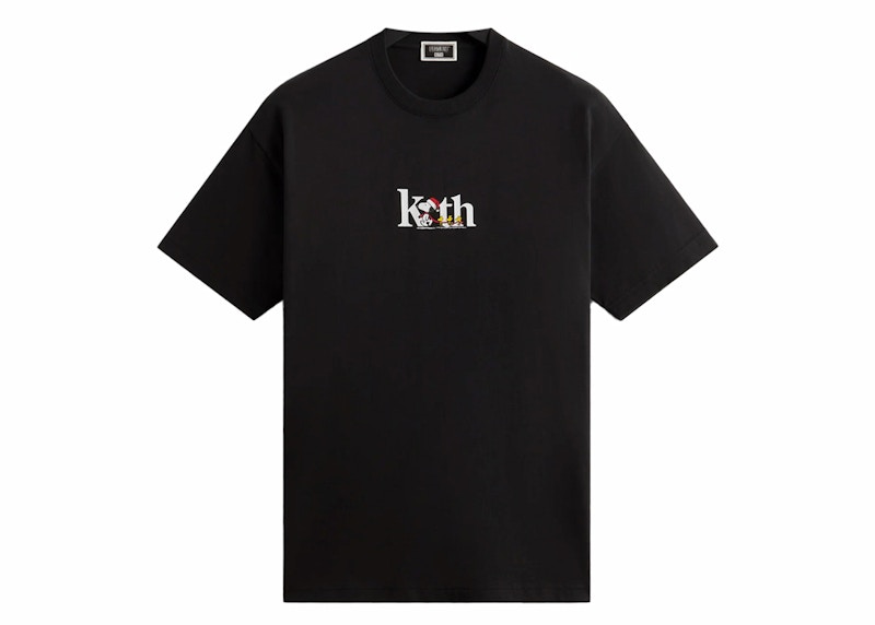 Kith X Peanuts Doghouse Classic Logo Tee Shirt - Black | Editorialist