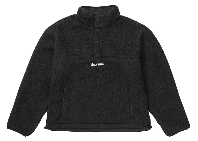 Supreme X Polartec Mock Neck Pullover In Black | Editorialist