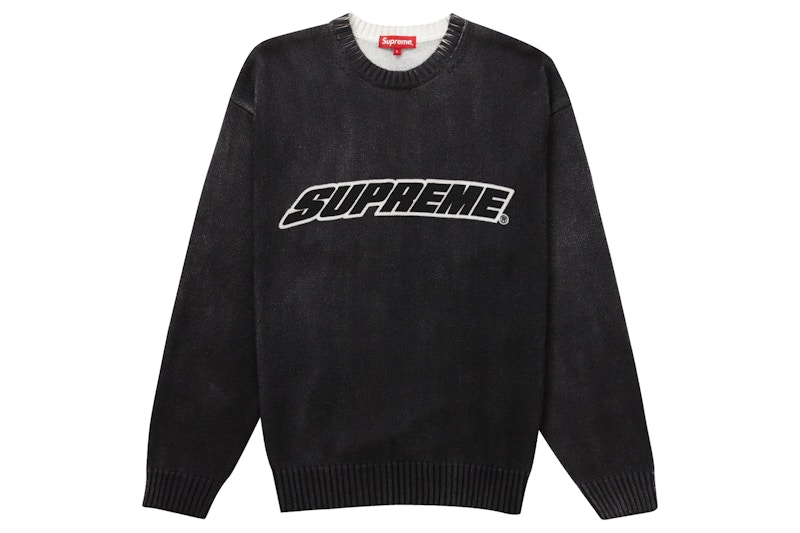 Supreme Printed Washed Crewneck Sweater - Green | Editorialist