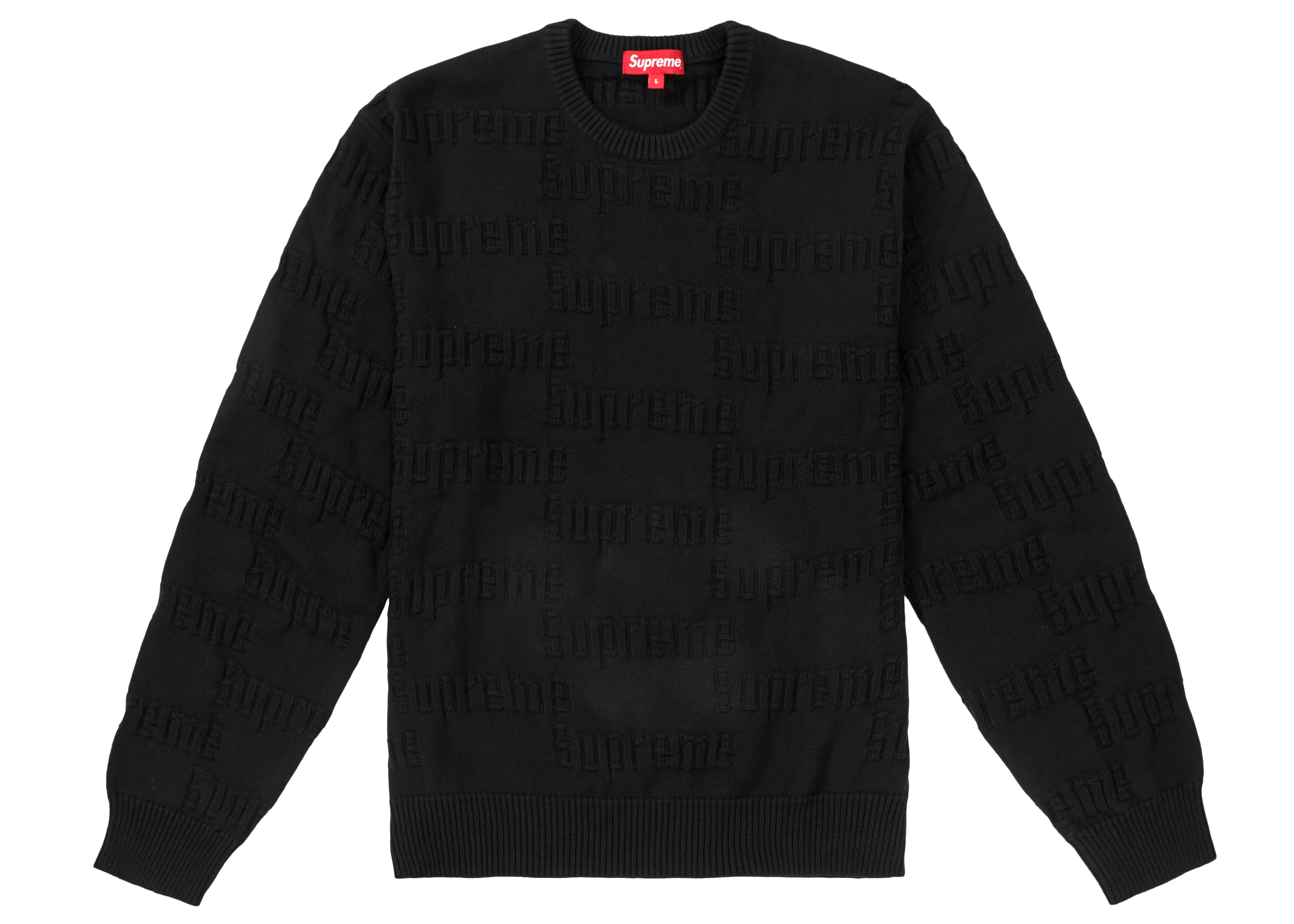 Supreme Overdyed Raised Sweater - Black | Editorialist