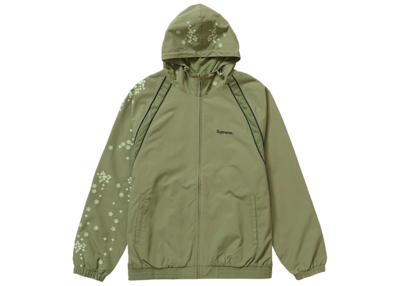 Supreme Logo Zip Up Hooded Sweatshirt - Light Olive Supreme Logo Zip Up Hooded Sweatshirt - Light Olive