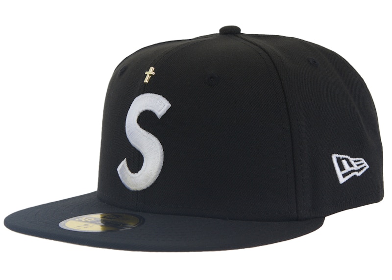 Supreme Gold Cross S Logo New Era Fitted Cap - Black | Editorialist