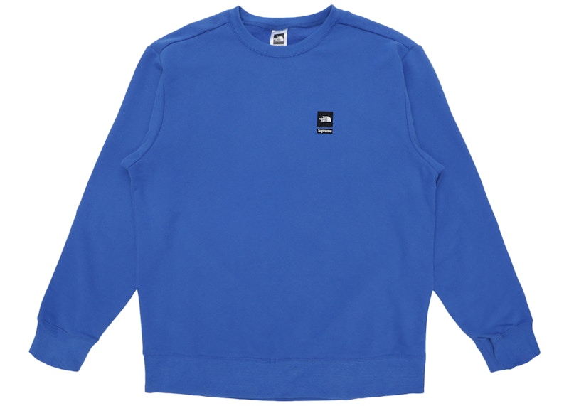 Supreme Washed Box Logo Crewneck Sweatshirt - Navy Blue | Editorialist