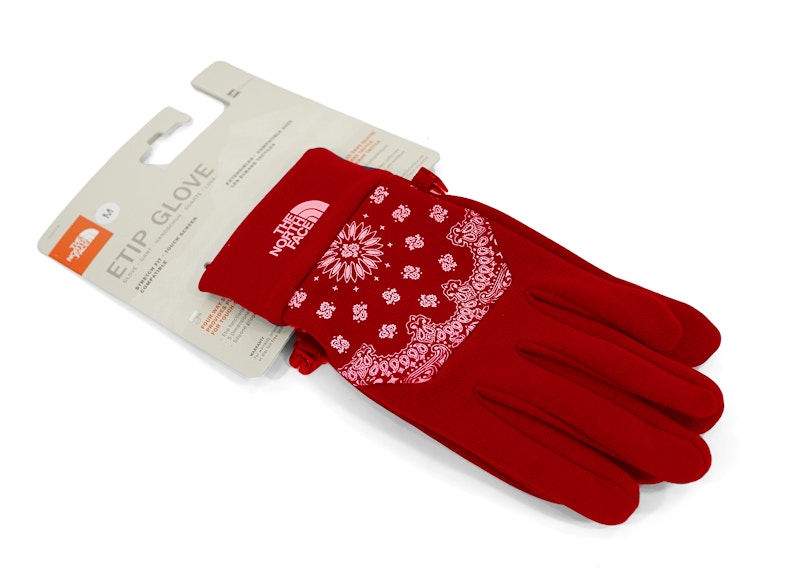 Supreme The North Face Bandana Gloves - Red | Editorialist