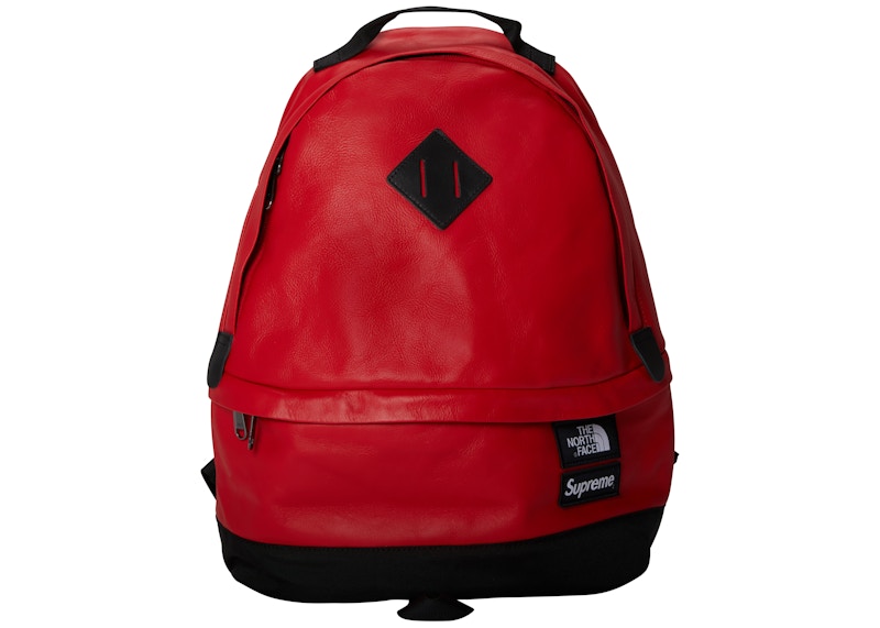 Supreme The North Face Leather Day Pack - Red | Editorialist