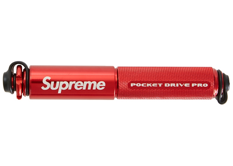 Supreme Lezyne Pocket Drive Pro Bike Pump - Red | Editorialist