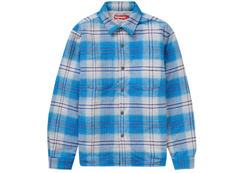 Supreme Quilted Flannel Snap Shirt - Orange | Editorialist