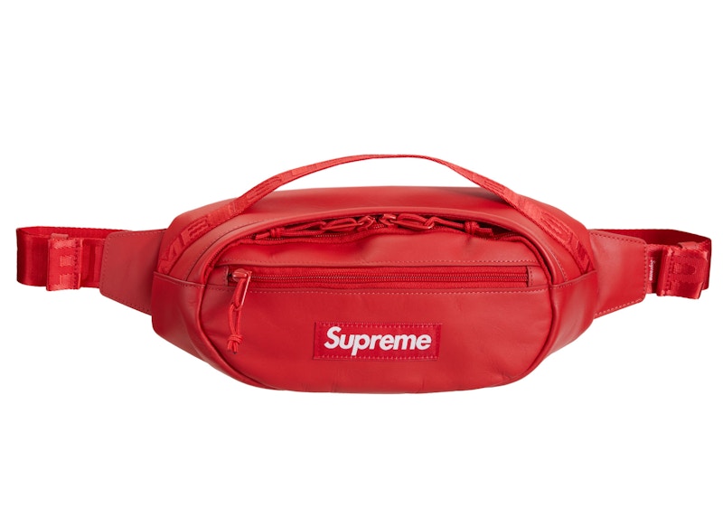 【新品】Supreme Leather Waist Bag Supreme Leather Waist Bag - Red | Editorialist