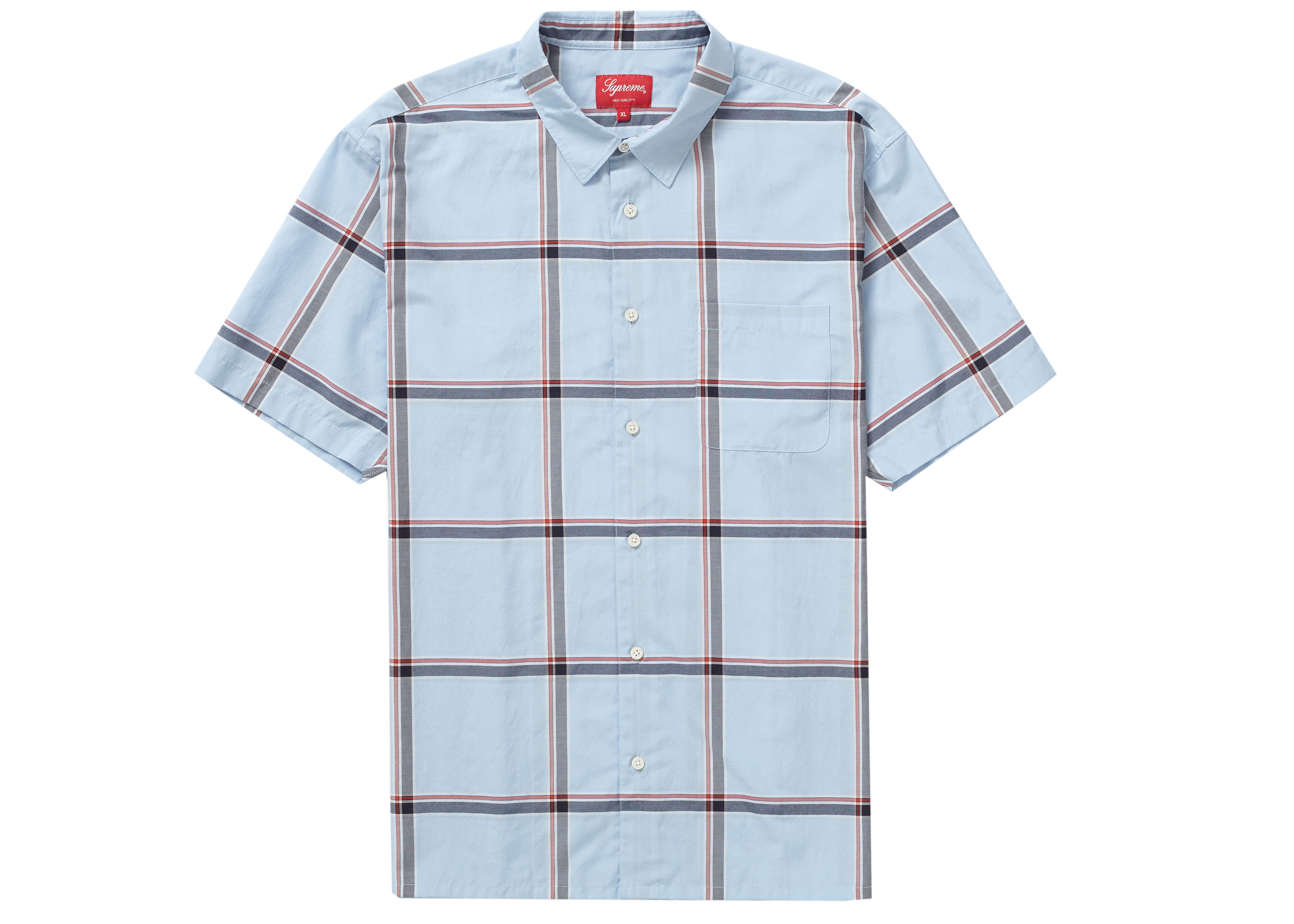 Supreme Lightweight Plaid Short Sleeve Shirt In Blue | Editorialist