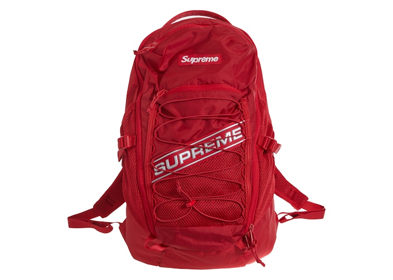 Supreme Logo Backpack - Red | Editorialist Supreme Logo Backpack - Red | Editorialist