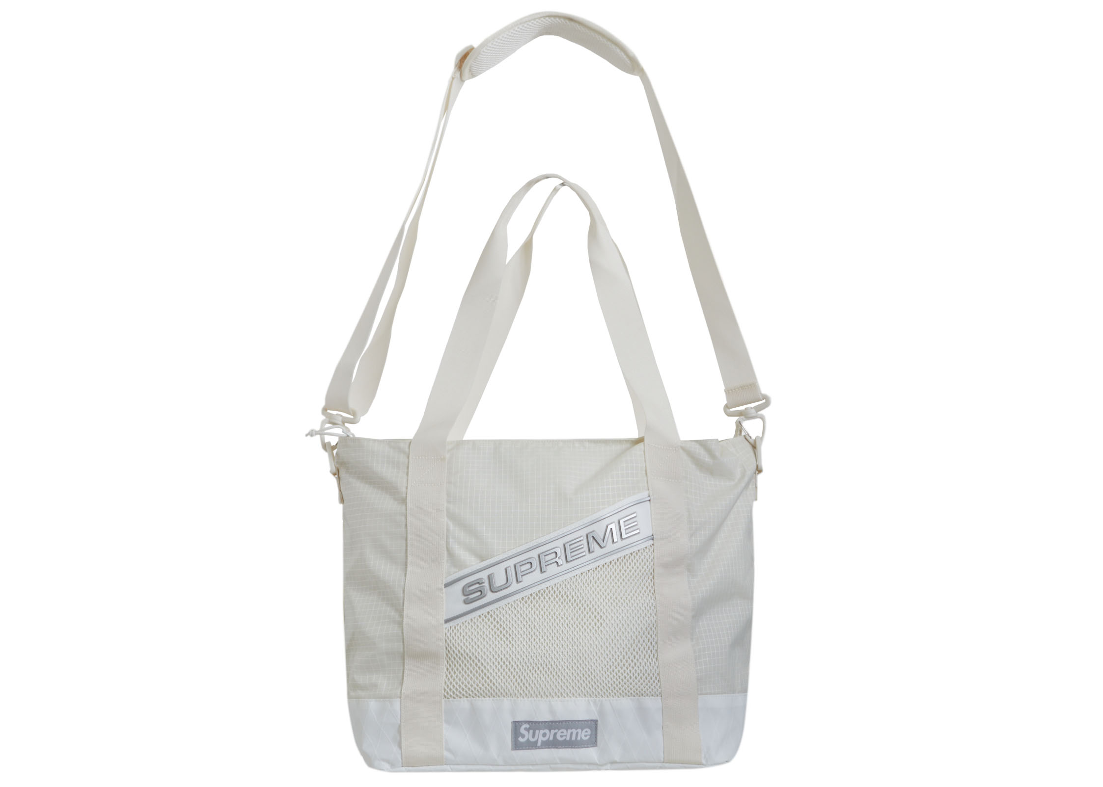 Supreme Logo-Patch Tote Bag - Black | Editorialist