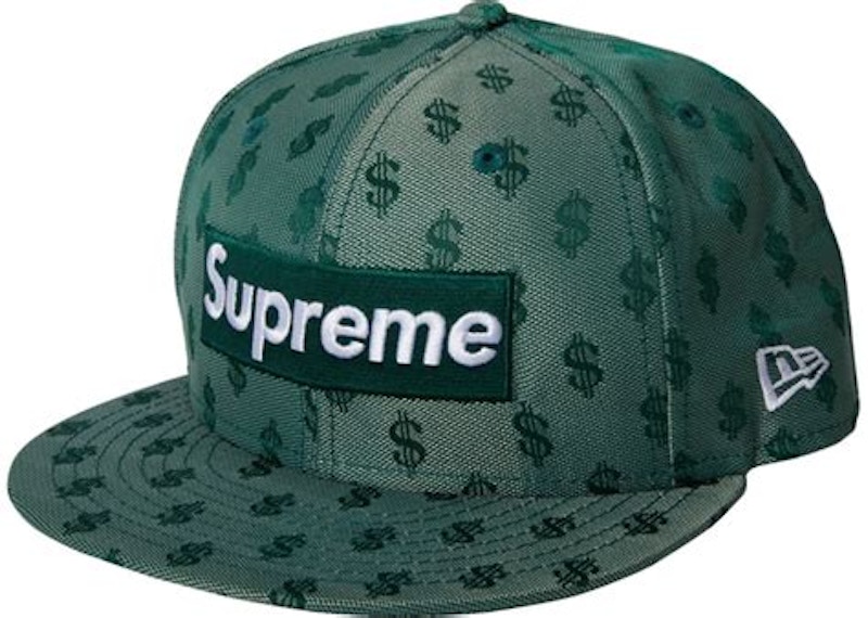 Supreme Monogram Box Logo New Era Cap - Green | Editorialist
