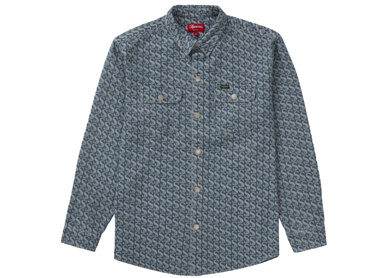 Supreme Monogram Denim Shirt - Blue | Editorialist