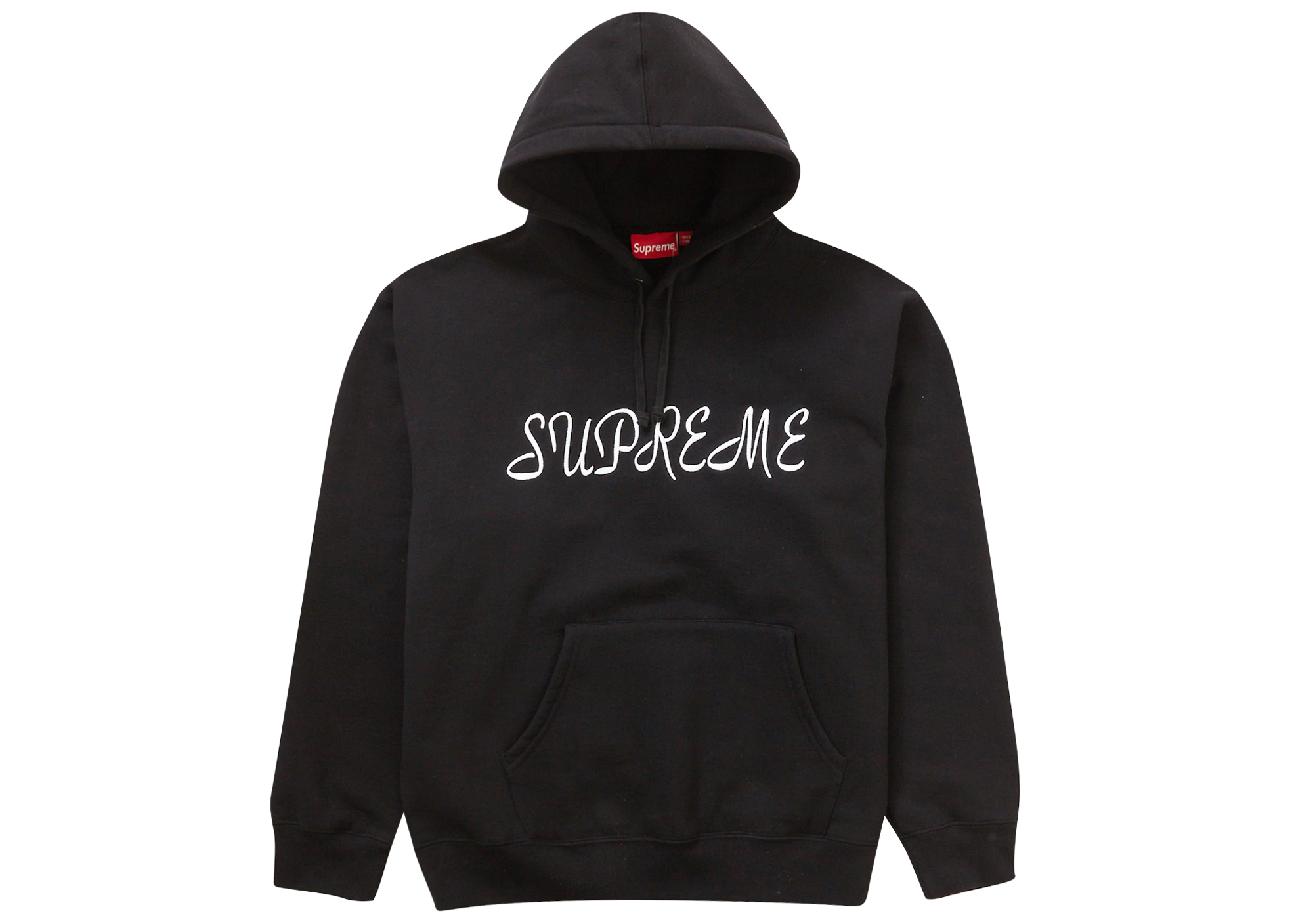 Supreme Raised Script Hooded Sweatshirt - Red | Editorialist