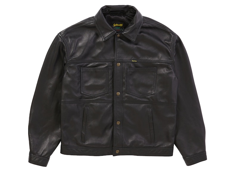 Supreme Schott The Crow Perfecto Leather Jacket - Black | Editorialist