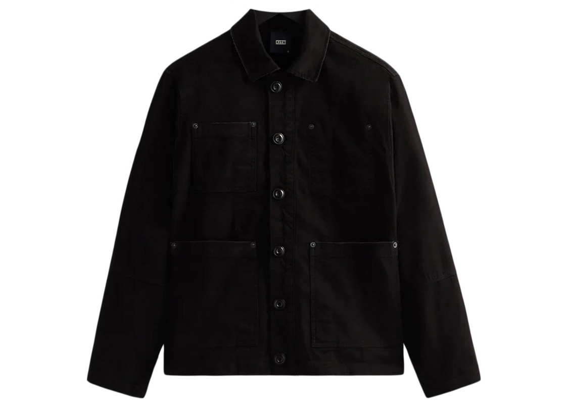 Kith Overdyed Canvas Willoughby Chore Jacket - Black | Editorialist
