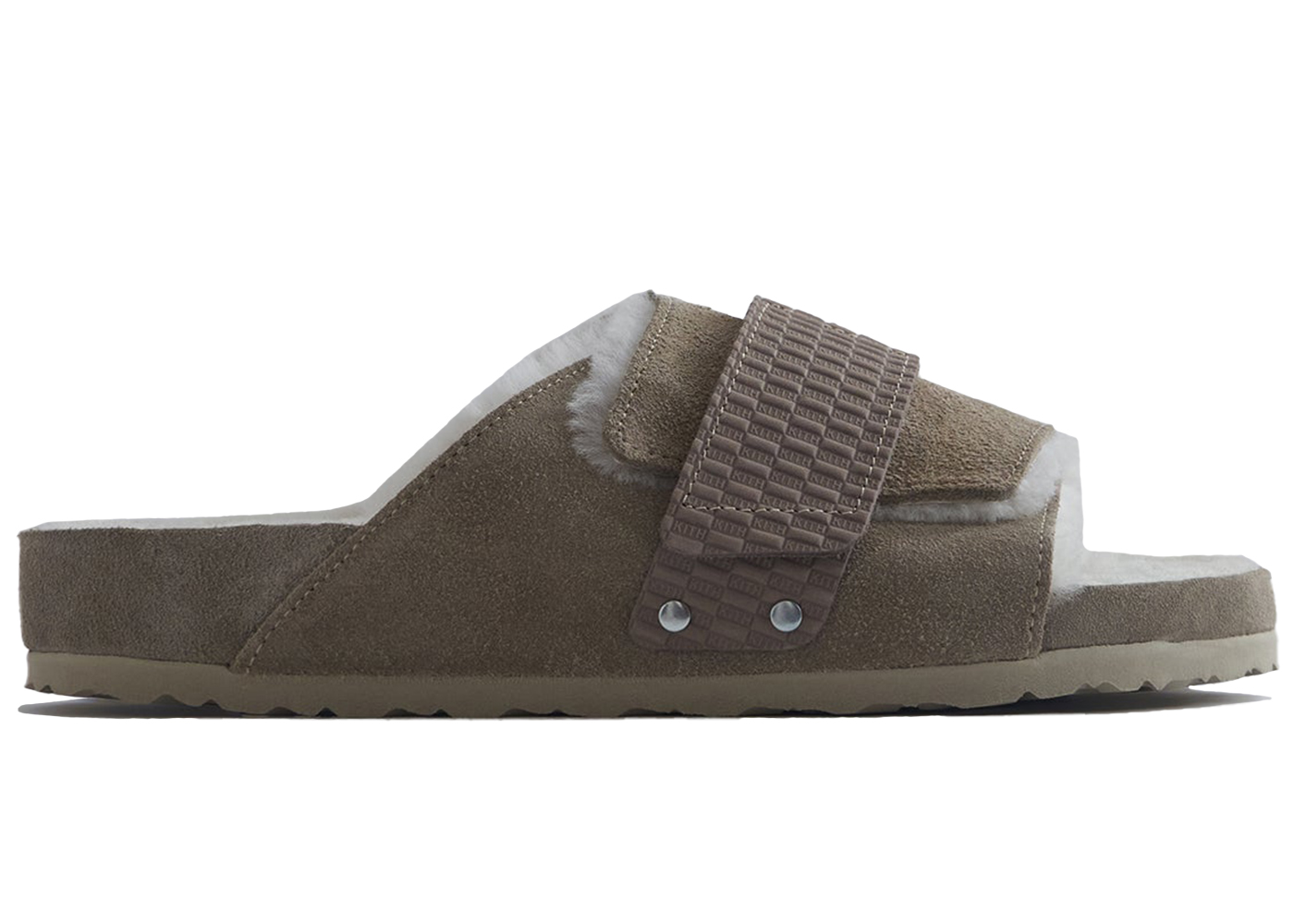 Birkenstock Kyoto Vl Shearling Kith Slides Taupe Editorialist