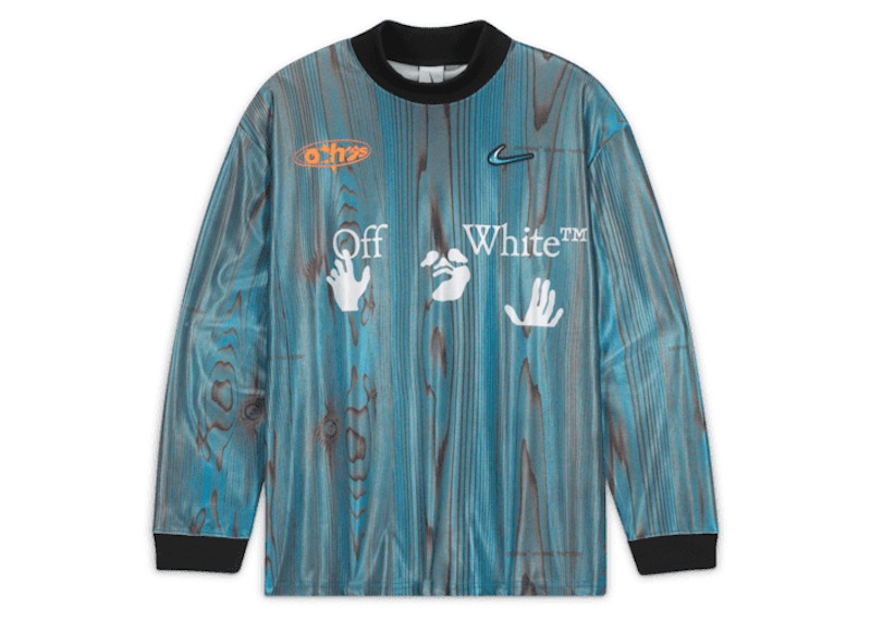 Off-White X Nike 001 Soccer Jersey In Blue | Editorialist