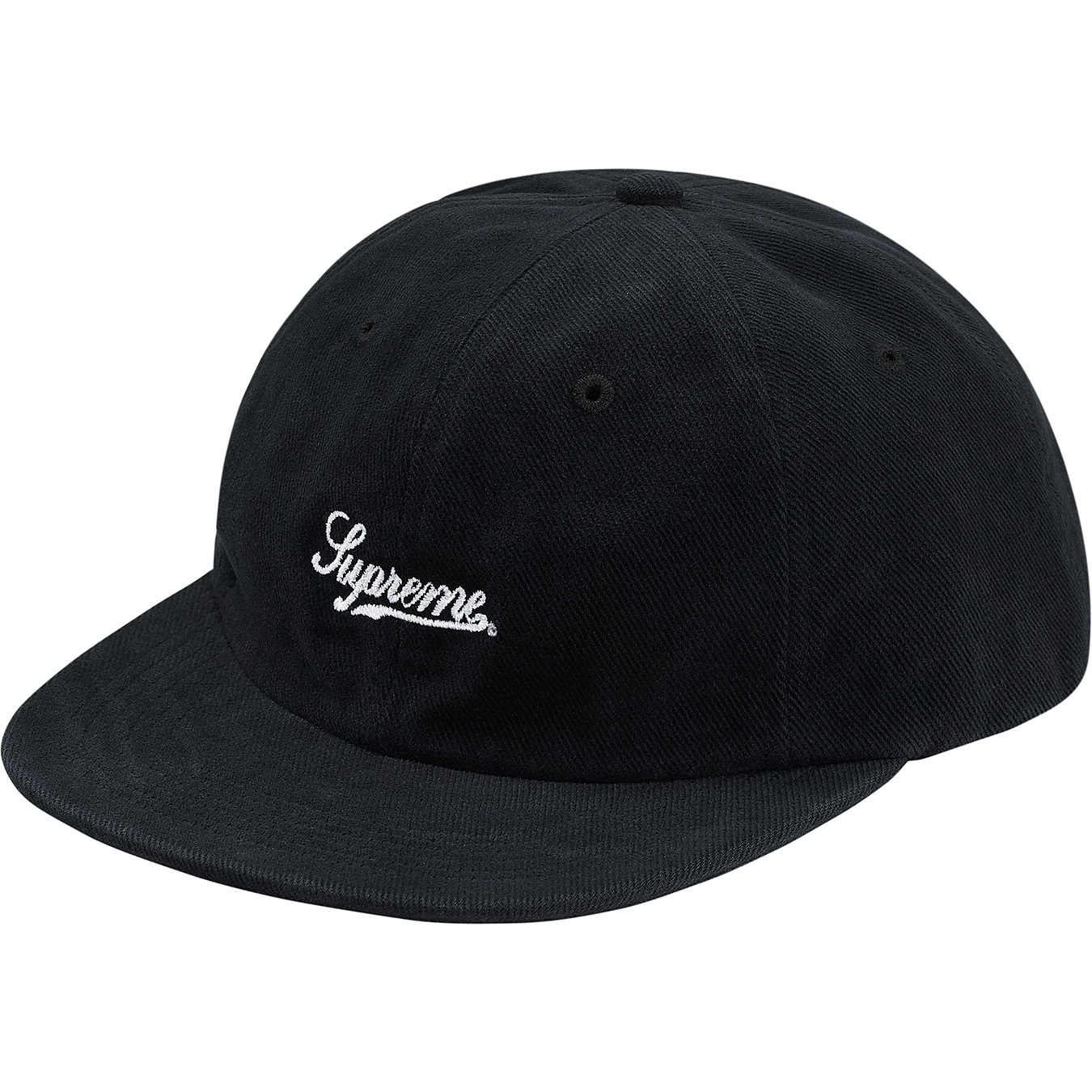 Supreme Chino Twill 6-Panel Cap - Black | Editorialist