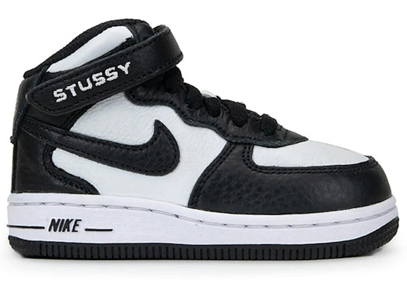 Nike Stussy X Air Force 1 Mid Td Sneakers - Black | Editorialist