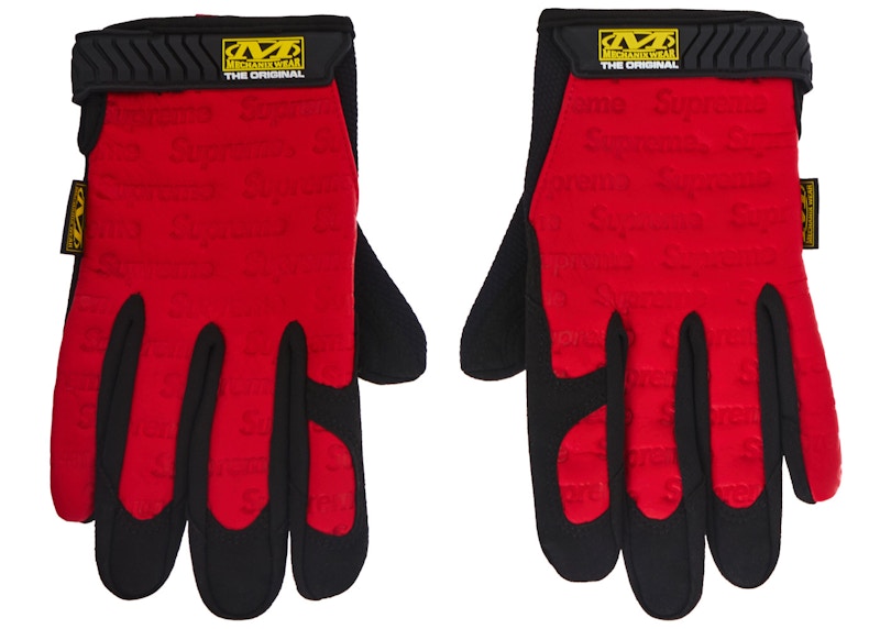 Supreme Mechanix Leather Work Gloves - Red | Editorialist