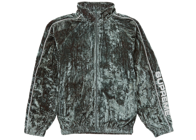 Supreme Crushed Velvet Track Jacket - Black | Editorialist