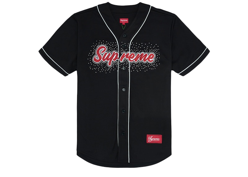 Supreme Ultrasuede Mesh Baseball Jersey - Navy Blue | Editorialist