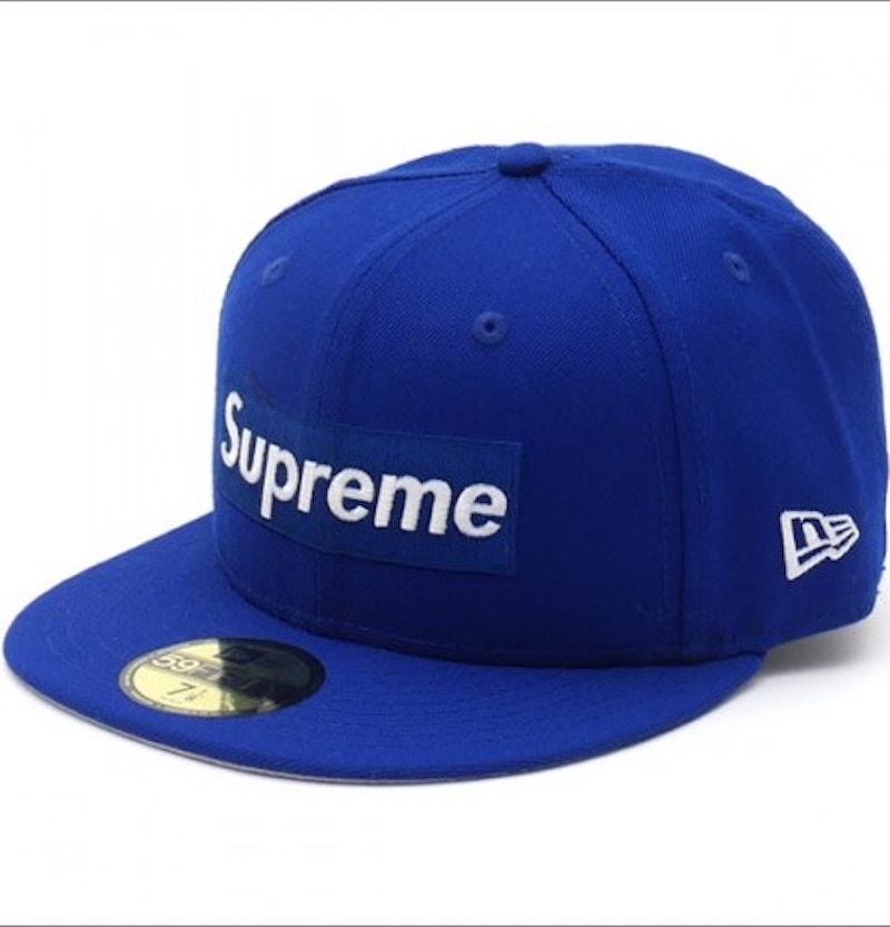 Supreme Sharp Spellout Adjustable New Era Cap - Navy Blue