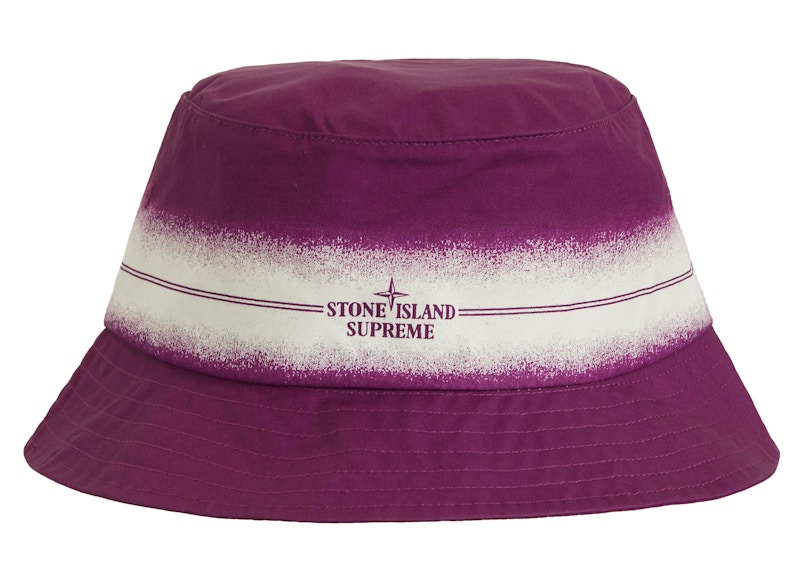 Supreme Stone Island Stripe Crusher Hat Purple Editorialist