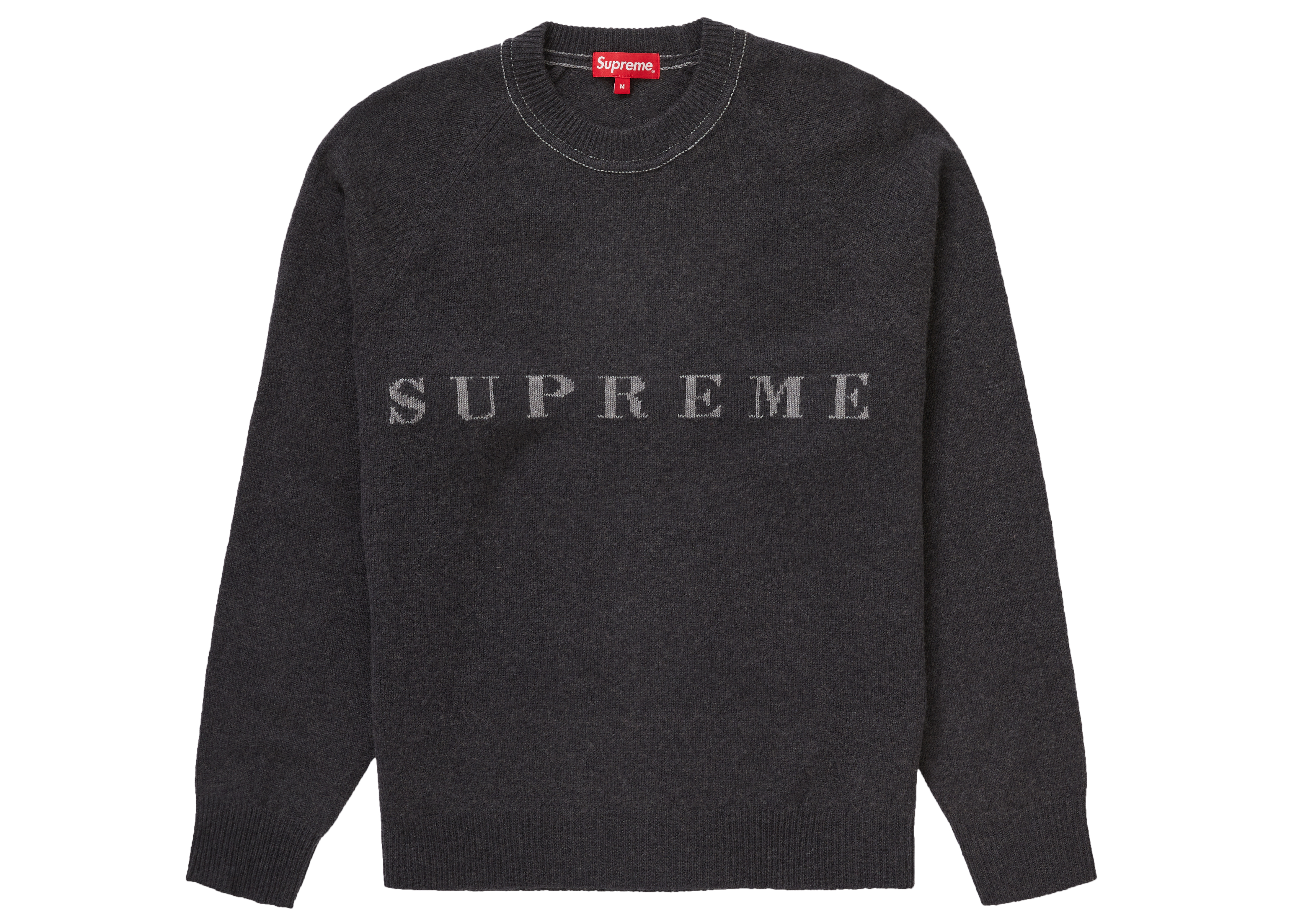 Supreme Printed Washed Sweater - Black | Editorialist