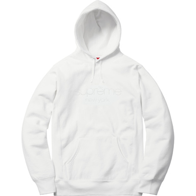 Supreme Classic Logo Hoodie - White | Editorialist