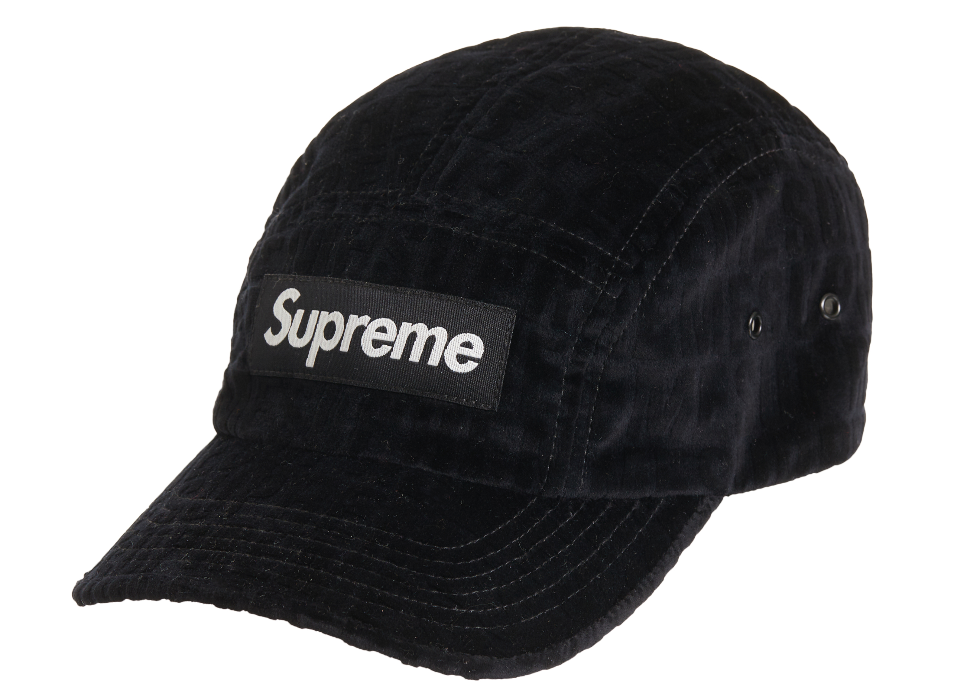 Supreme Crushed Velvet Camp Cap - Blue | Editorialist