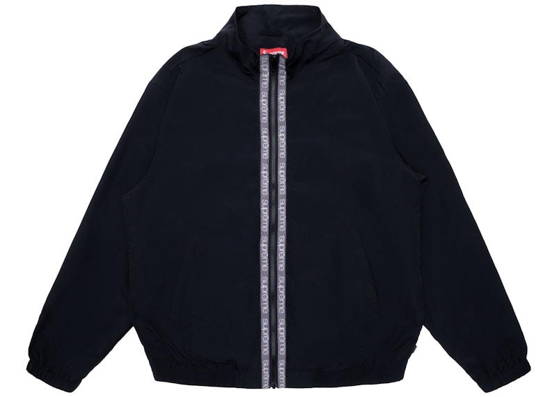 Supreme Classic Logo Taping Track Jacket - Black | Editorialist