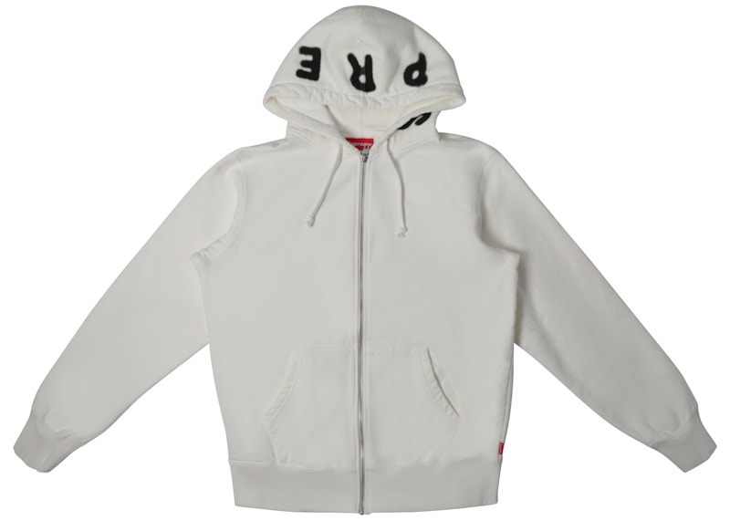 Supreme Bone Zip Up Hoodie - White | Editorialist