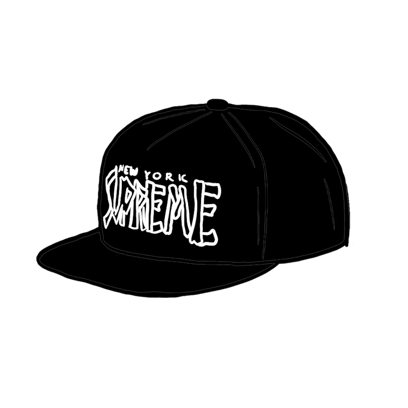 Supreme Bones Logo 5-Panel Cap - Black | Editorialist
