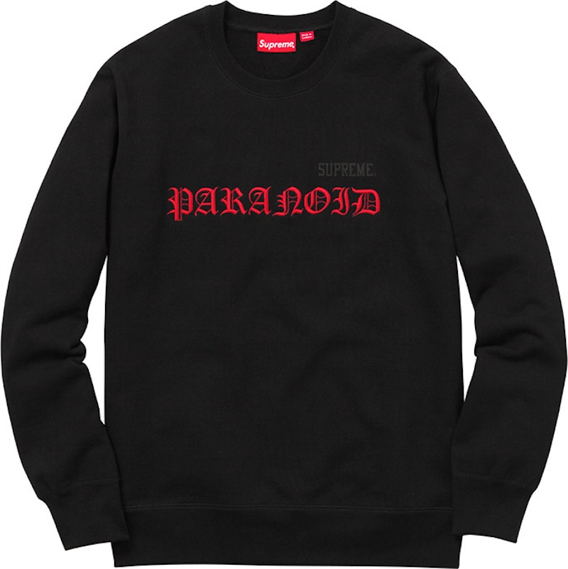 Supreme Sabbath Paranoid Crewneck Sweatshirt Black Editorialist