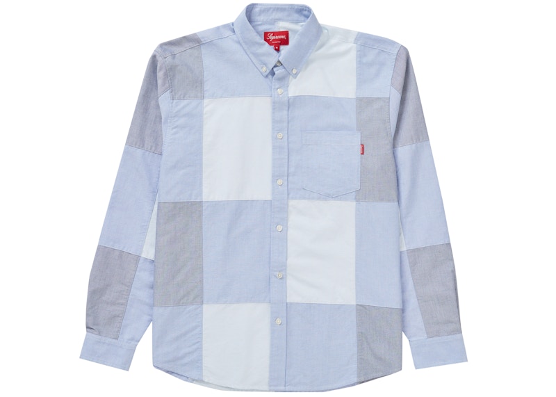 Supreme Patchwork Oxford Shirt - Blue | Editorialist