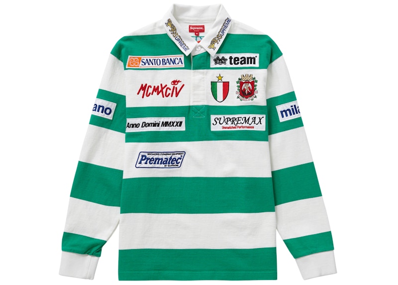 Supreme Stripe Rugby Shirt - White | Editorialist