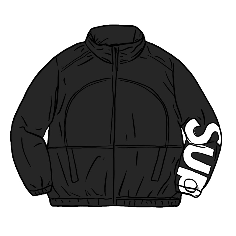 Supreme Spellout Embroidered Track Jacket - Black | Editorialist