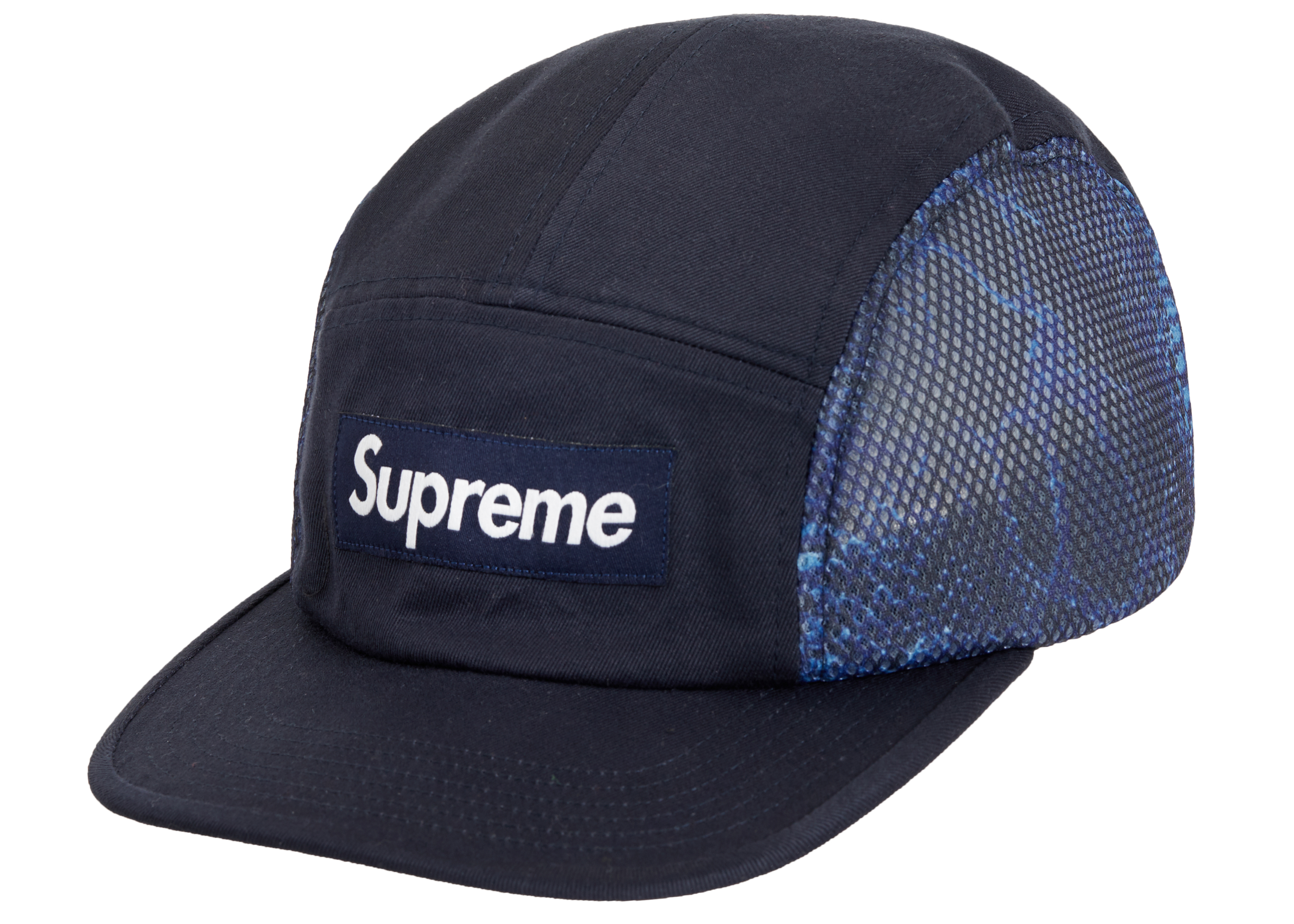 Supreme Snakeskin Mesh Camp Cap - Navy | Editorialist