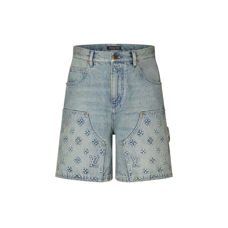 Louis Vuitton Denim Carpenter Shorts - Blue | Editorialist