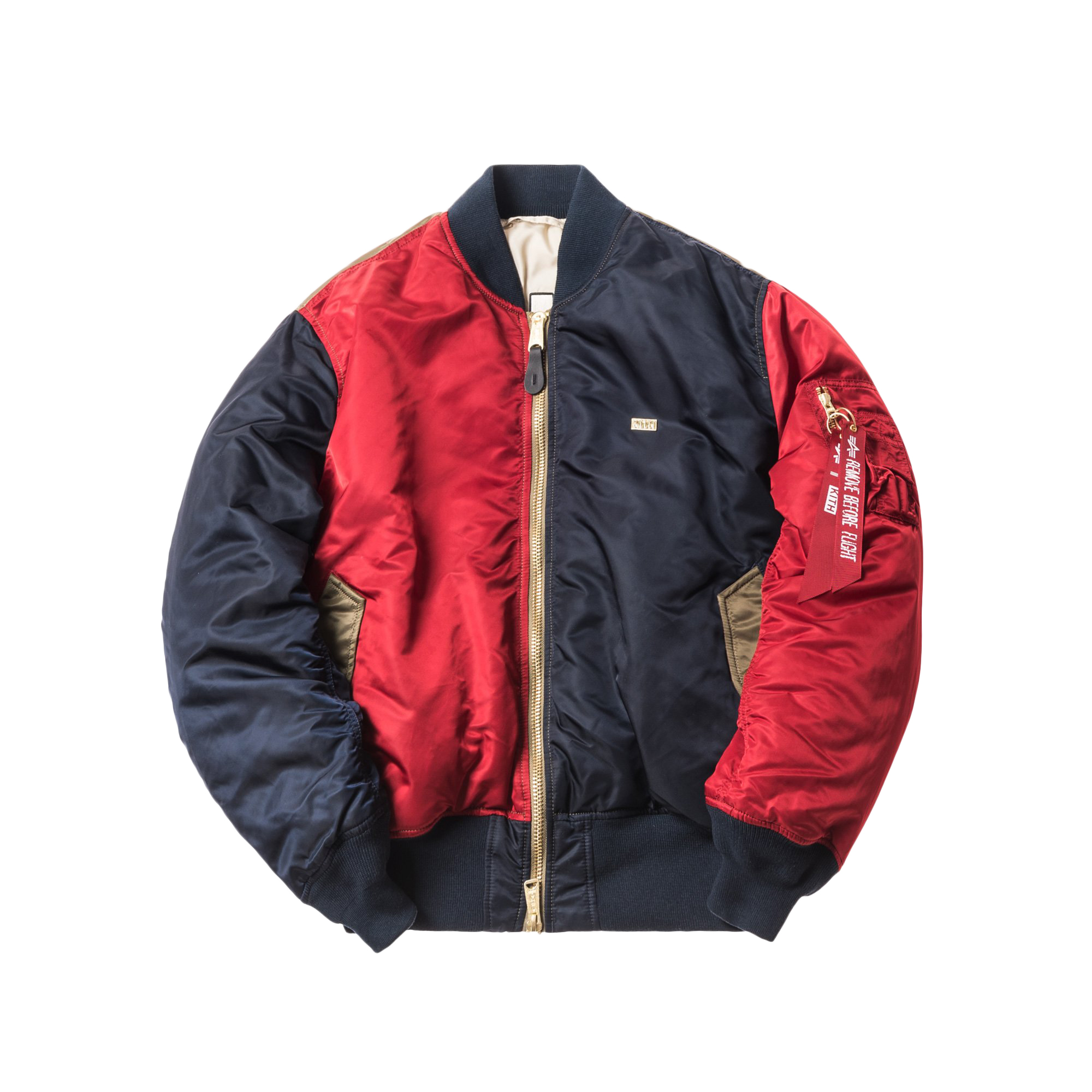 Kith X Alpha Industries Ma1 Bomber - Navy Blue/Red/Olive